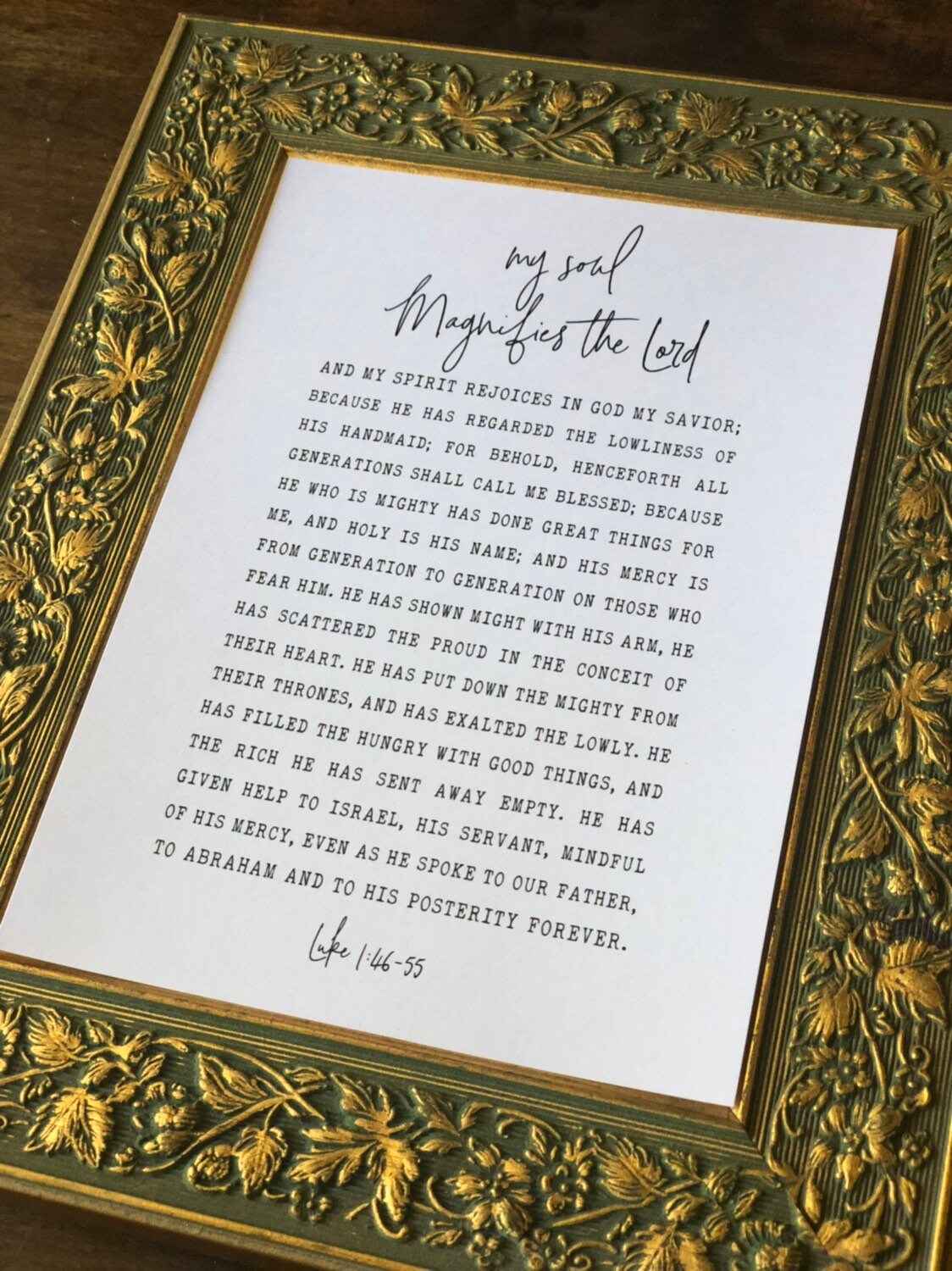 Magnificat My Soul Magnifies the Lord Art Print O Holy Night | Etsy