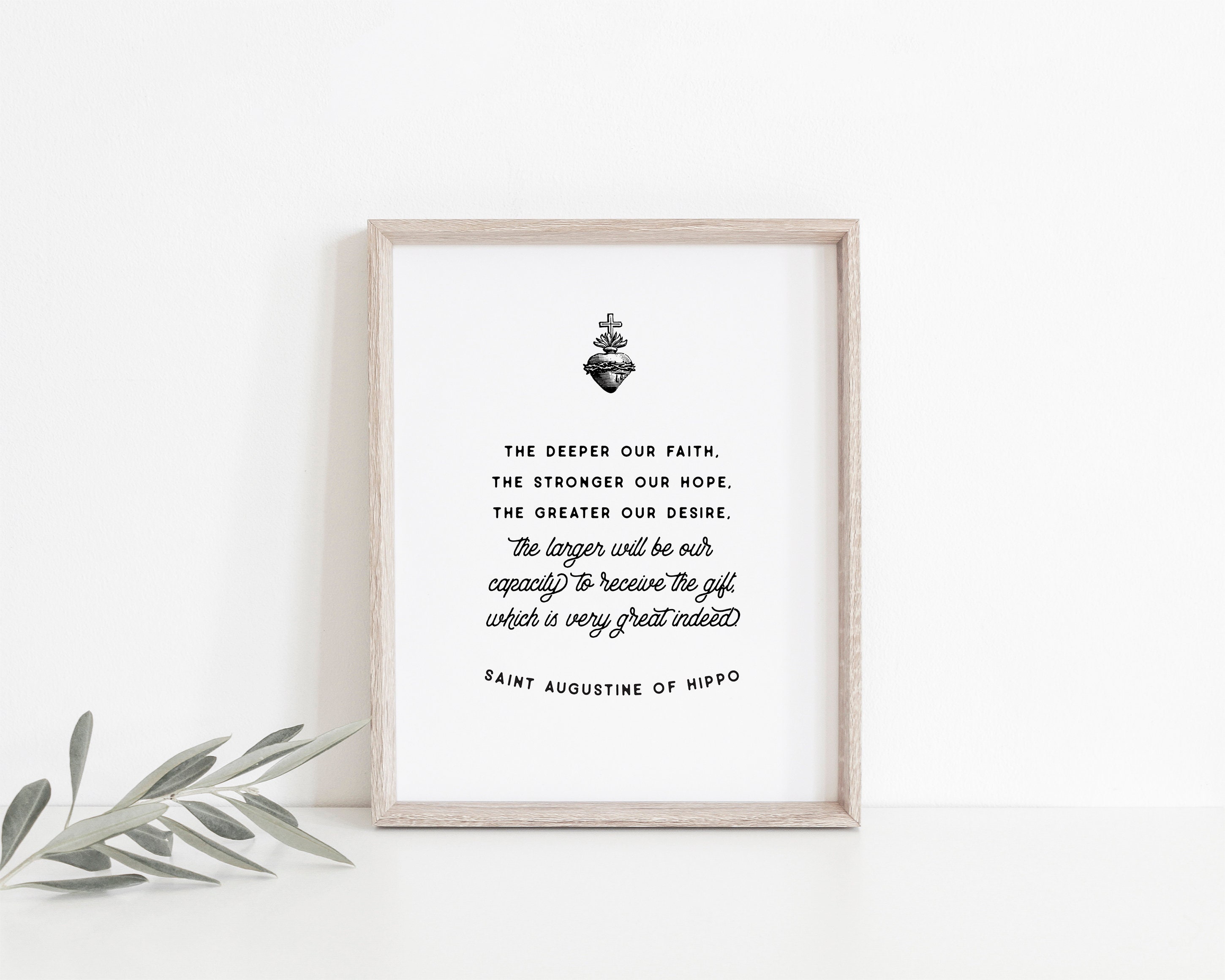 St. Augustine Quote Art Print: Catholic Gift, RCIA, Confirmation - Etsy