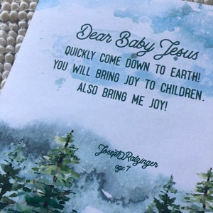 Dear Baby Jesus Catholic Art Print Pope Benedict XVI Christmas Advent ...