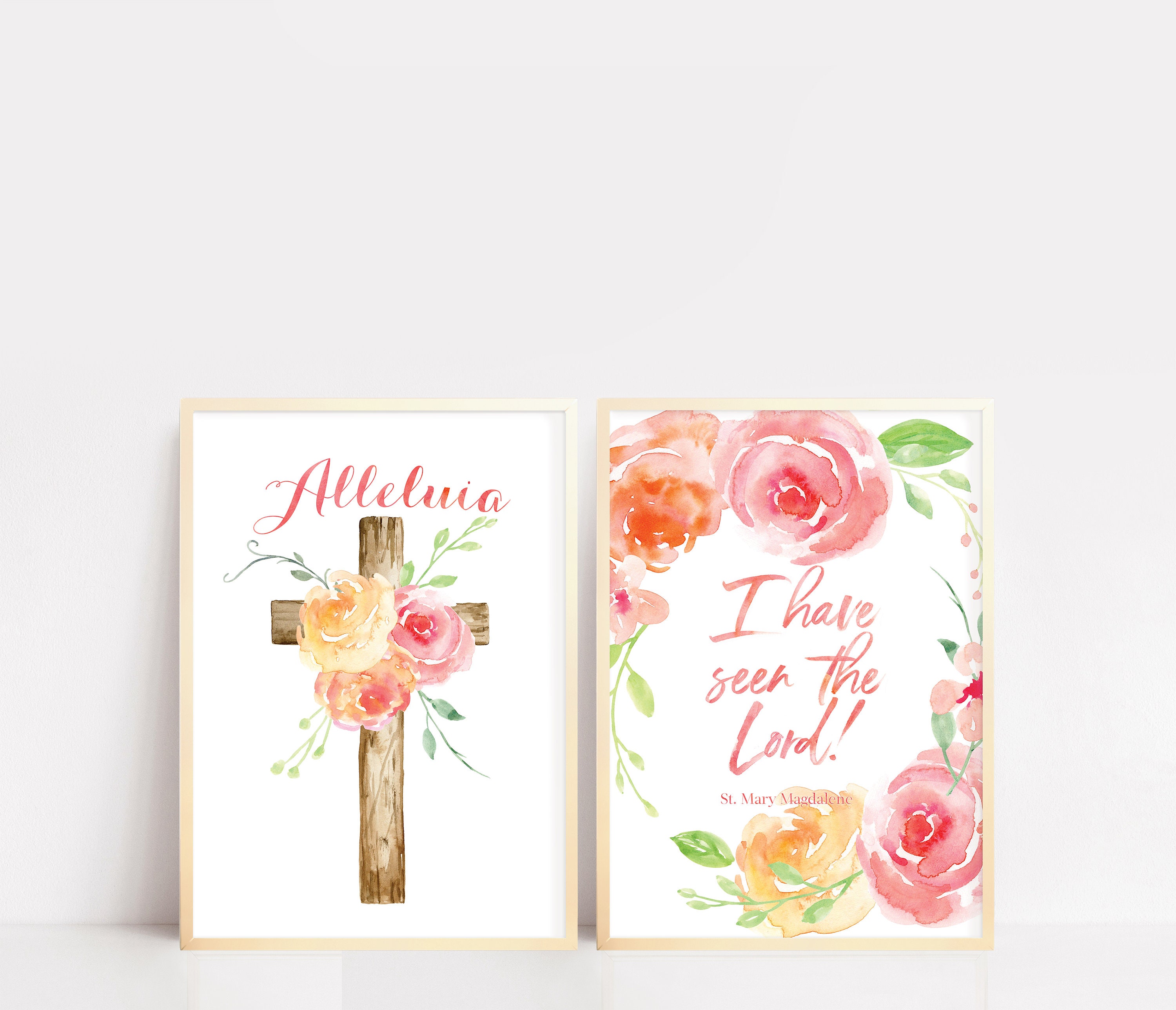 PRINTABLE: Floral Easter Alleluia Printable Wall Art Easter | Etsy