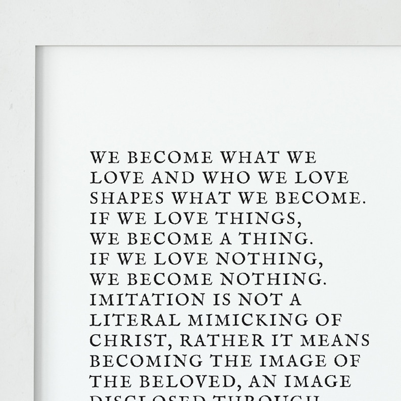 St. Clare of Assisi Quote Print: Catholic Art Gift, We Become What We ...