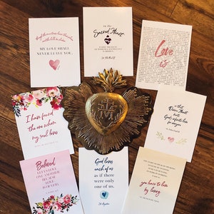 PRINTABLE Valentine Set of Four Valentine Prints 4 Catholic | Etsy