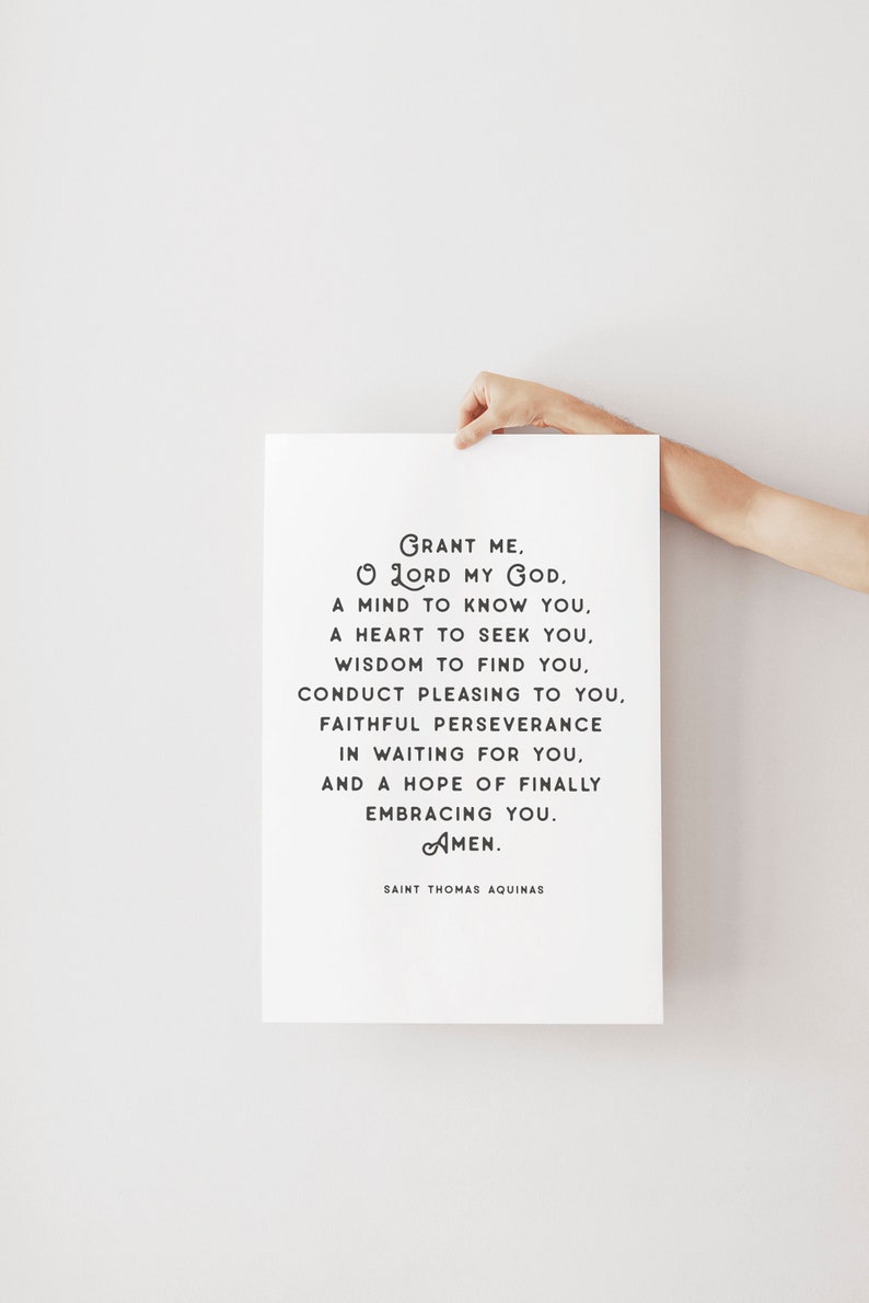 St. Thomas Aquinas Quote Print: Catholic Gift - Etsy
