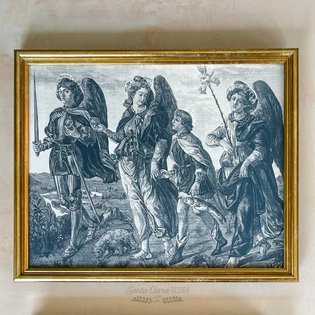 Three Archangels Vintage Art Print: Michael, Gabriel, Raphael - Etsy