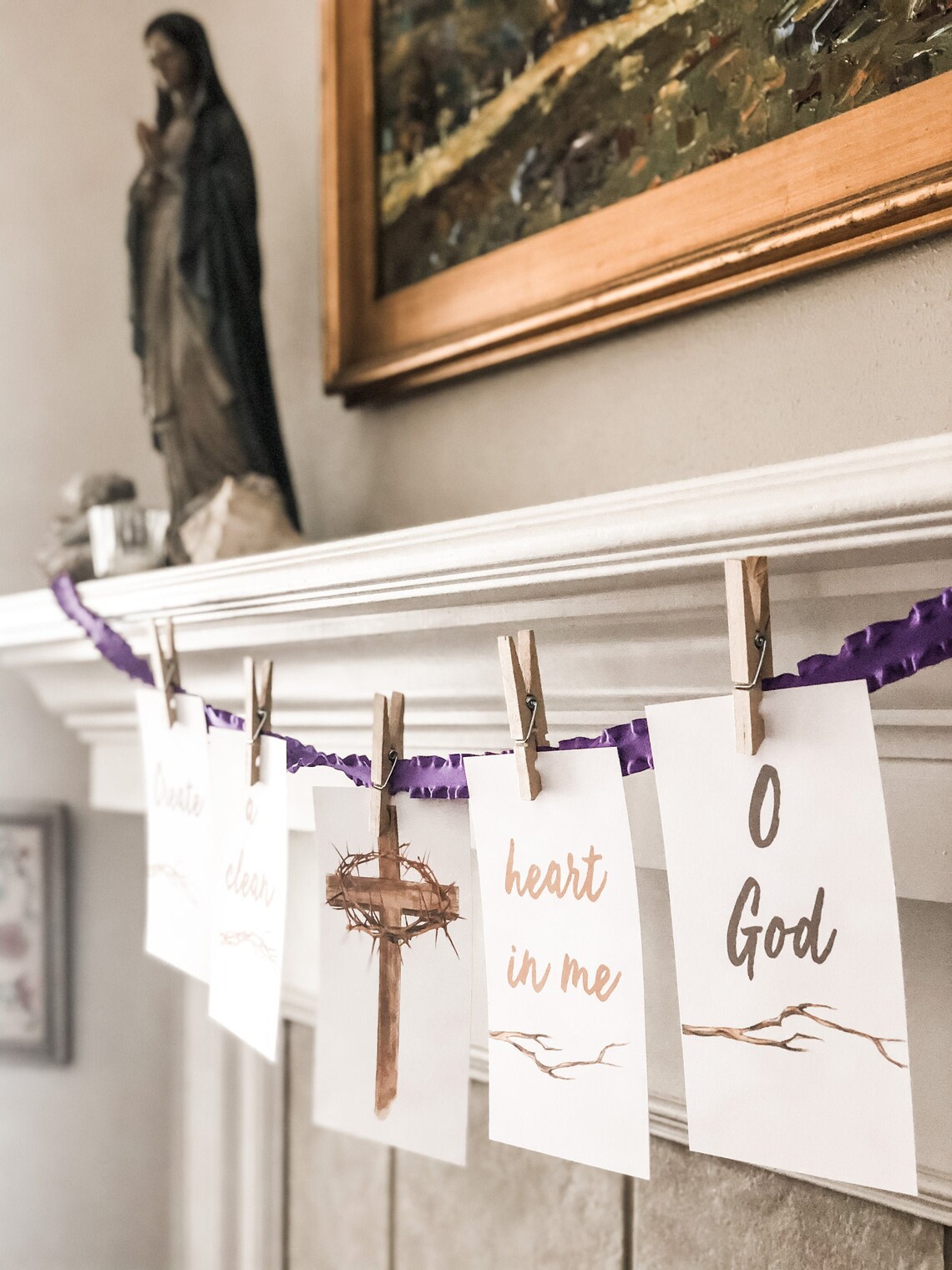 Printable Lenten Prayer Banner: Catholic Home Decor (digital Download ...