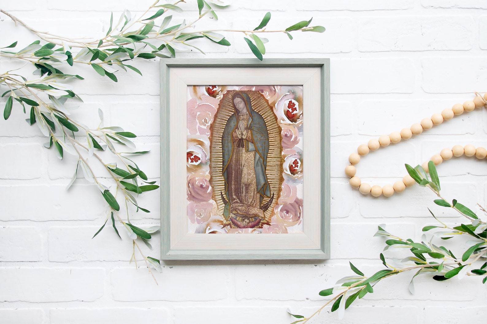 Our Lady of Guadalupe Roses Art Print Catholic Art Catholic - Etsy