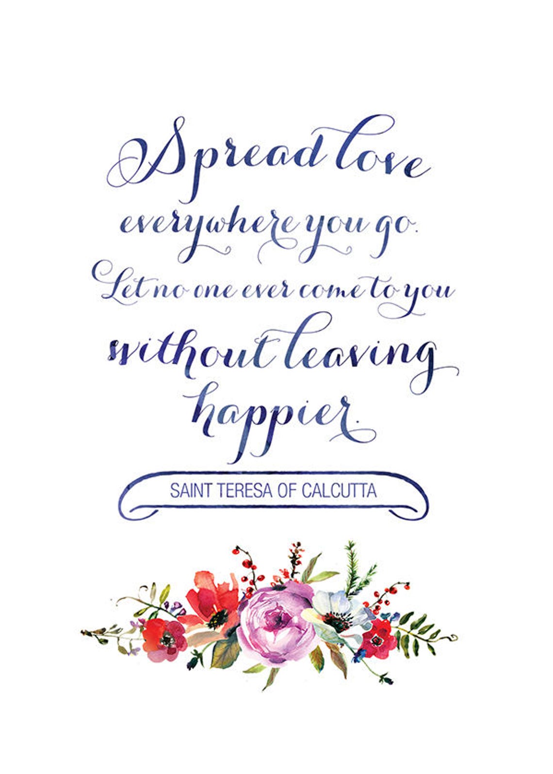 St. Teresa of Calcutta Print Catholic Print Mother Teresa - Etsy