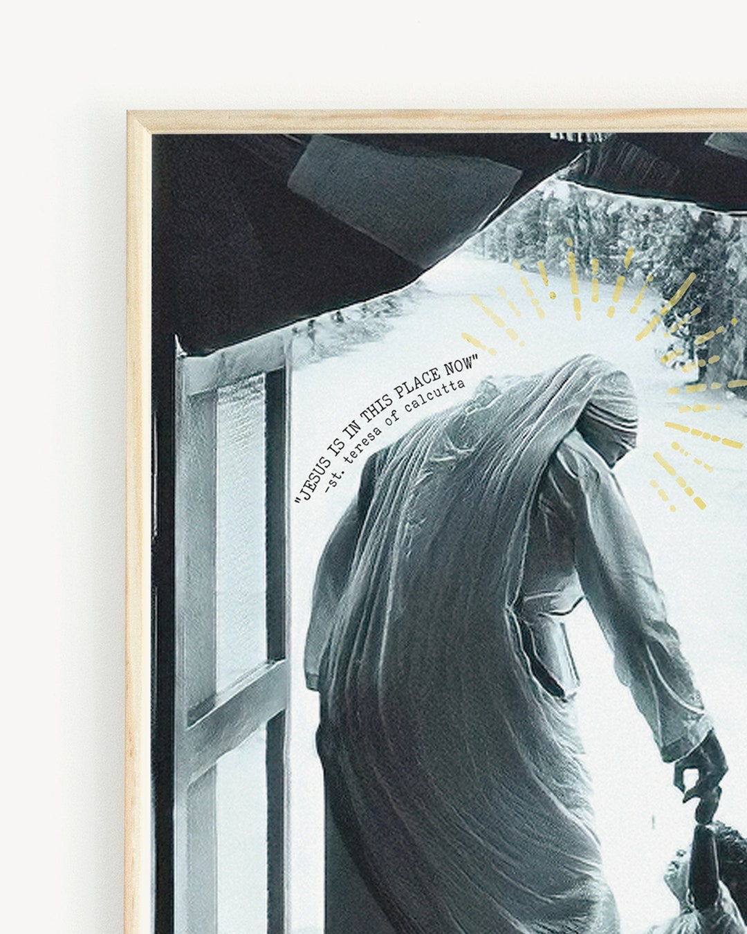 St. Teresa of Calcutta "jesus is in This Place" Saint Prayer Poster ...