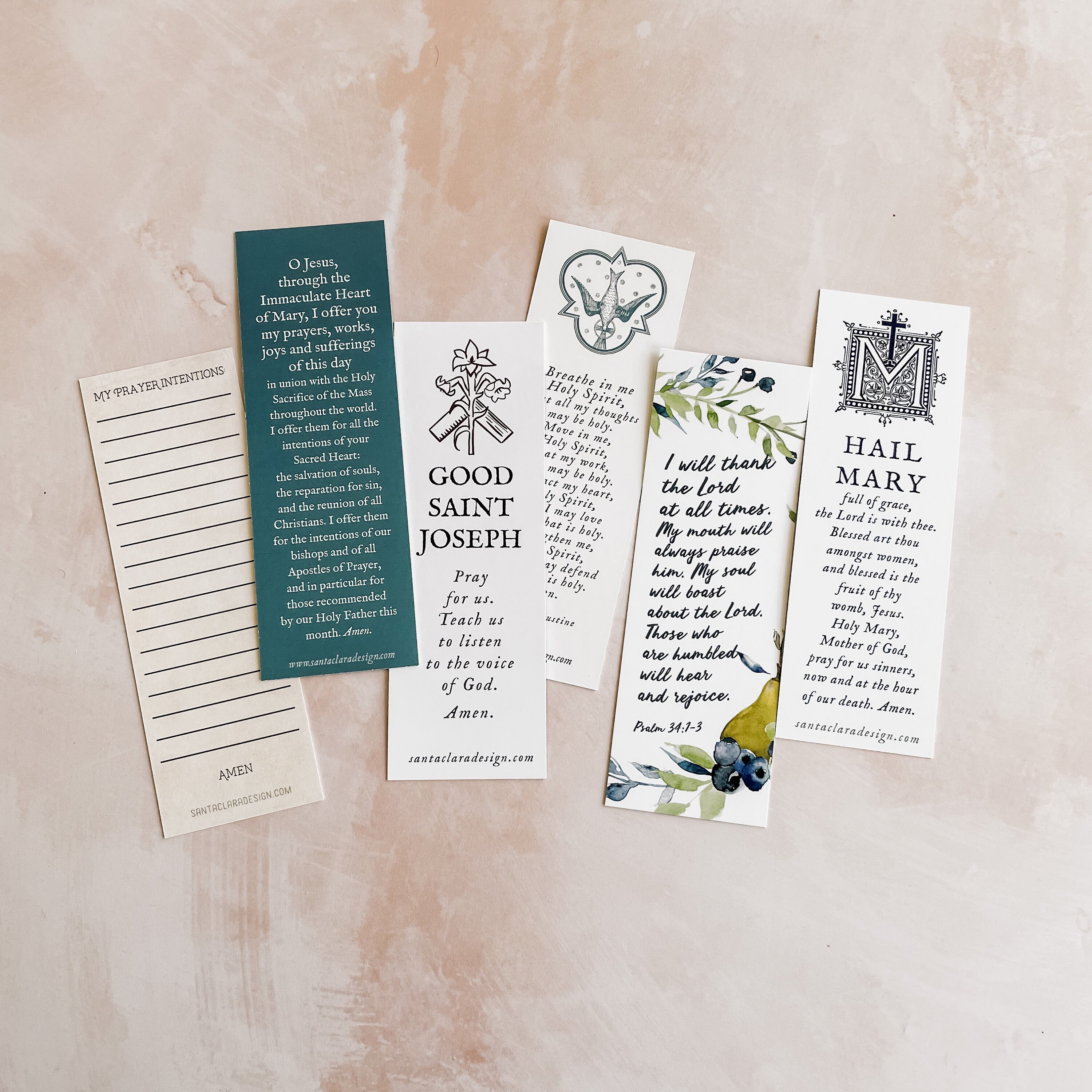 Catholic Bookmark Set: Assorted Religious Prayer Bookmark - Etsy