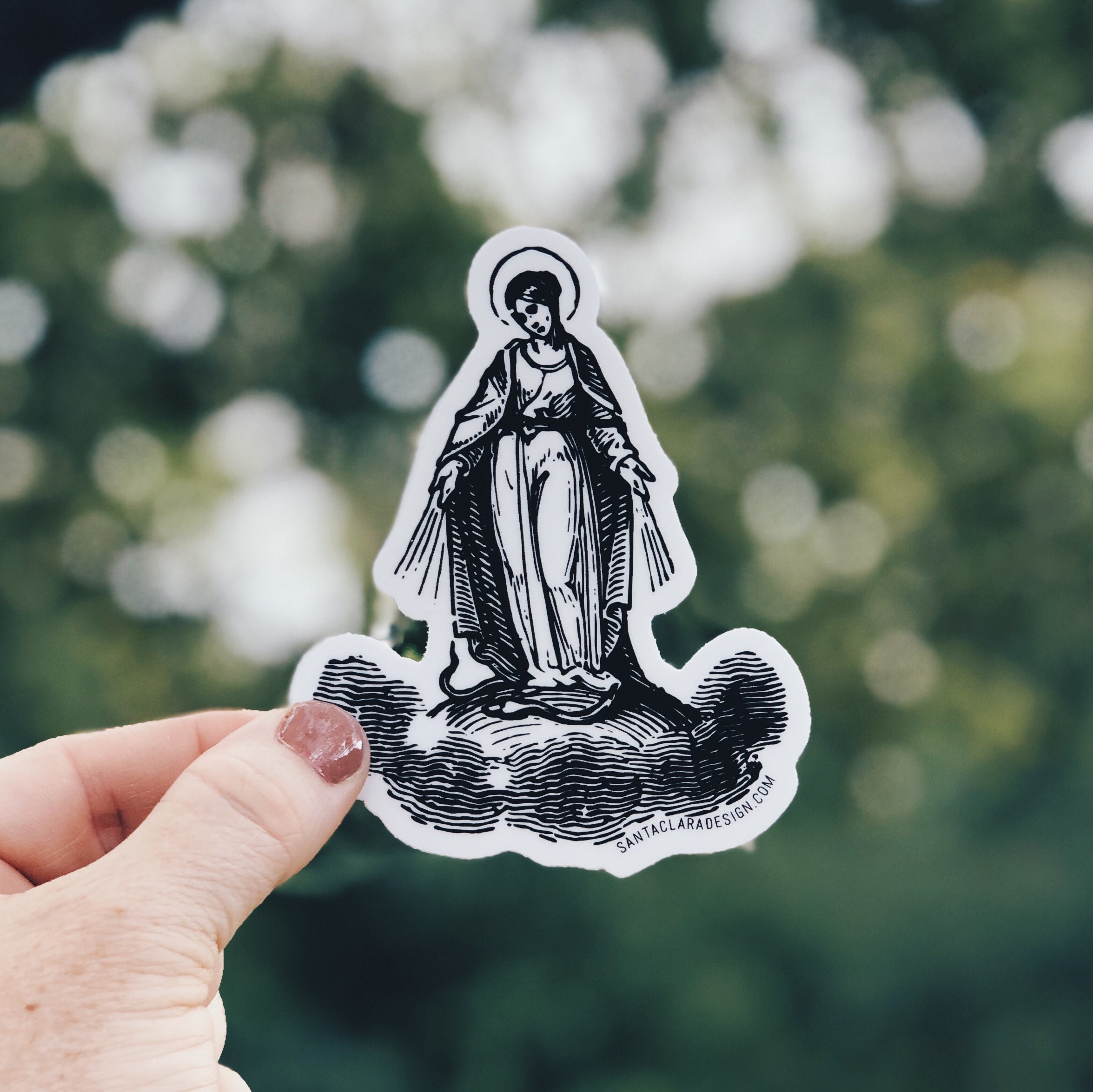 Our Lady Marian Decal Catholic Marian Vinyl Sticker Indoor - Etsy Australia