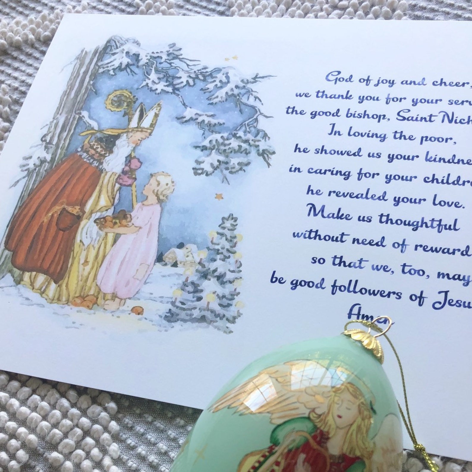 St. Nicholas Prayer for Children Catholic Santa Christmas - Etsy