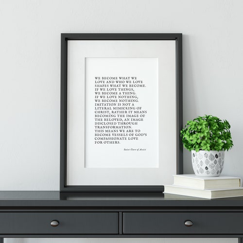 St. Clare of Assisi Quote Printable Catholic Saint Quote - Etsy