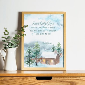 Dear Baby Jesus Catholic Art Print Pope Benedict XVI Christmas Advent ...