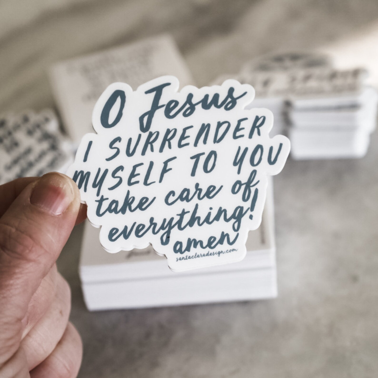 I Surrender Prayer Vinyl Sticker: Catholic Decal, Weatherproof ...