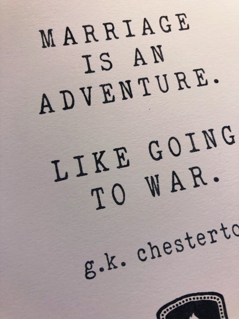 Chesterton Marriage Quote Print: Catholic Home Decor (digital Download ...