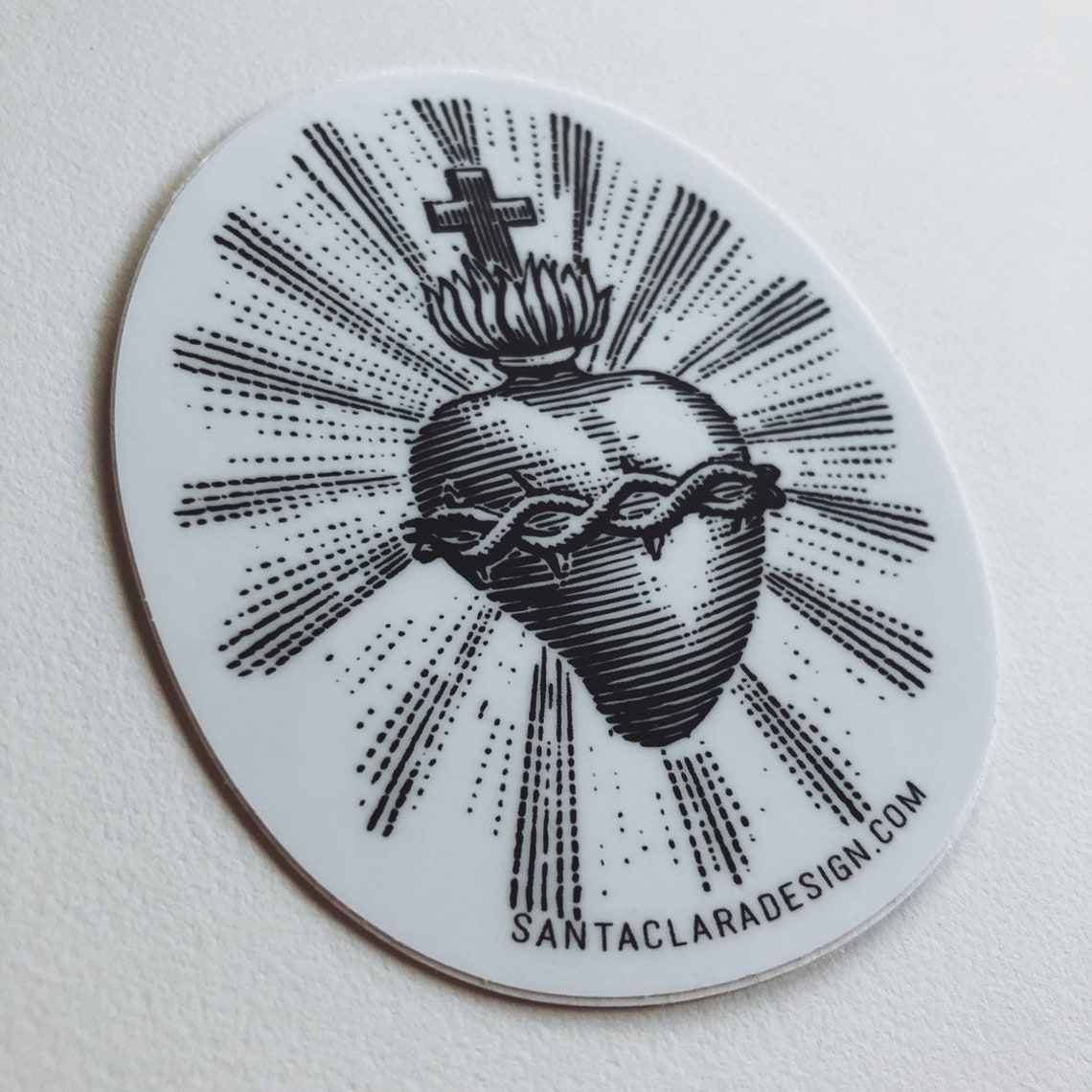 Sacred Heart Sticker Catholic Vinyl Sticker Indoor & - Etsy