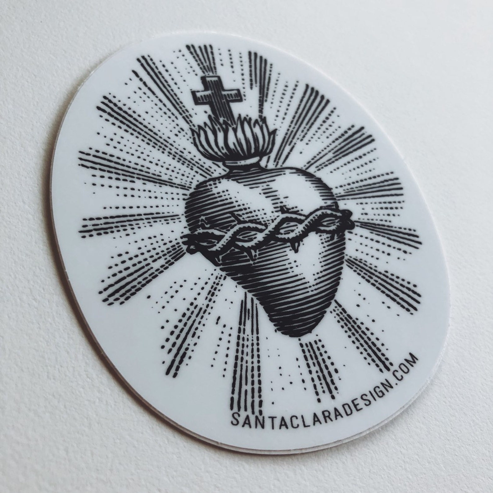 Sacred Heart Sticker: Catholic Vinyl Decal for Laptop, Car, Tumbler - Etsy
