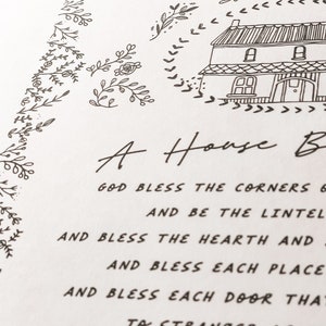 House Blessing Prayer, Irish Traditional House Blessing, New Home Gift ...