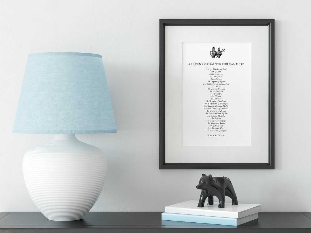 Litany of Saints for Families, Family Prayer Print, Domestic Church ...