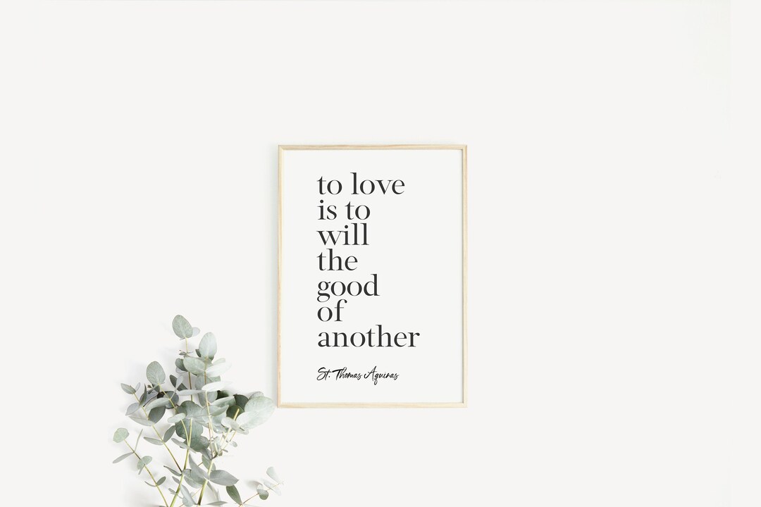 St. Thomas Aquinas Quote Print, Confirmation Gift, Catholic Wedding ...