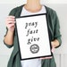 Lent Printable: Pray, Fast, Give - Catholic Art (8x10 Digital Download ...