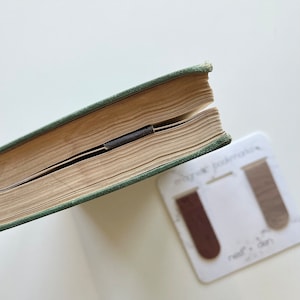 Magnetic Bookmark for Men - Cork Faux Leather Bookmark and Walnut ...