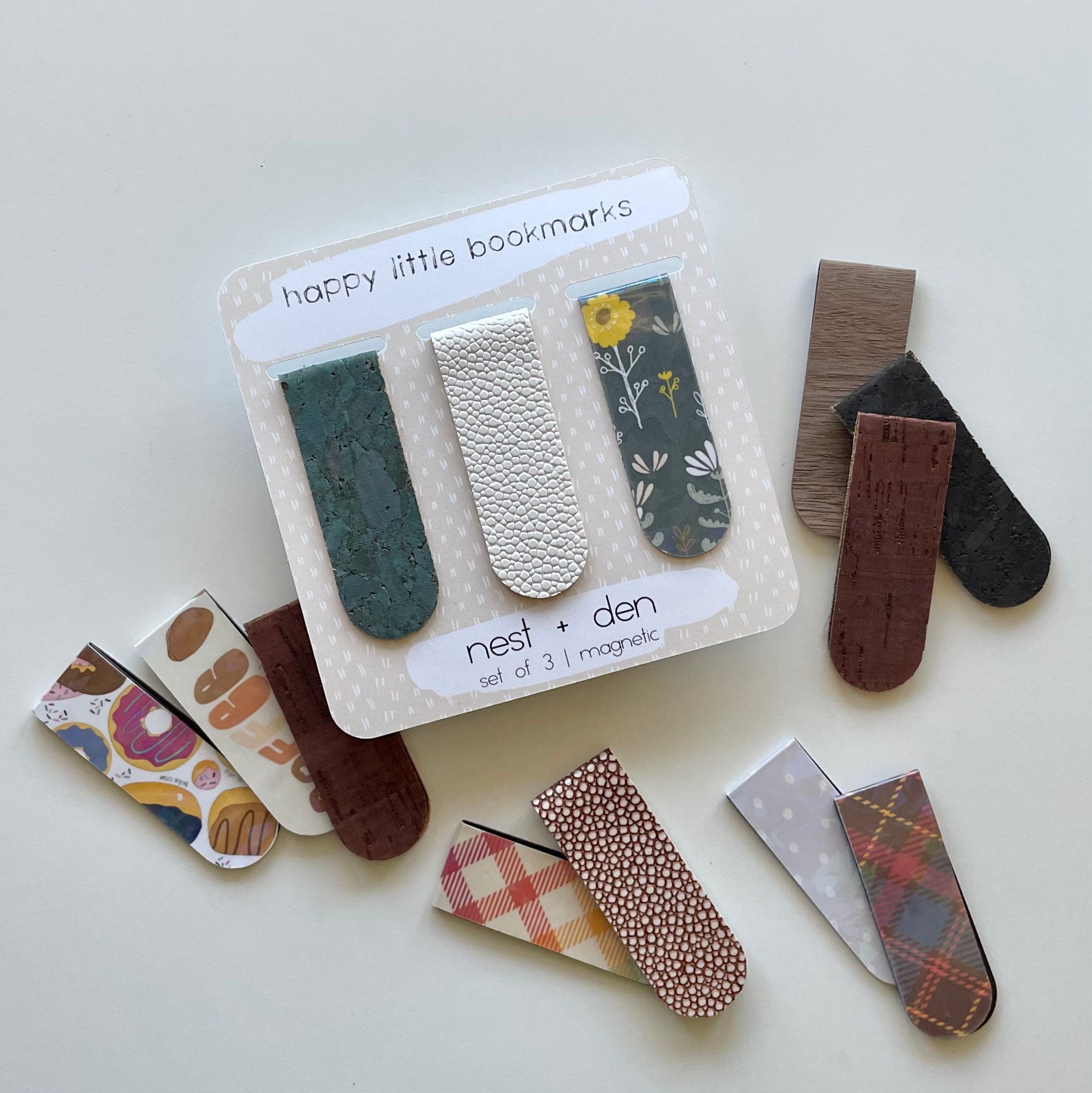 Magnetic Bookmark Set Magnetic Bookmark Faux Leather - Etsy