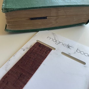 Magnetic Bookmark for Men - Cork Faux Leather Bookmark and Walnut ...