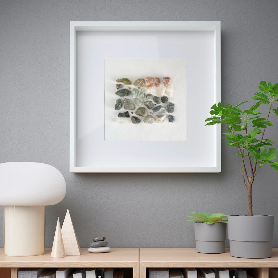 Gem and Mineral Art Printable - Knolling Rock Art | Minimalist Print ...
