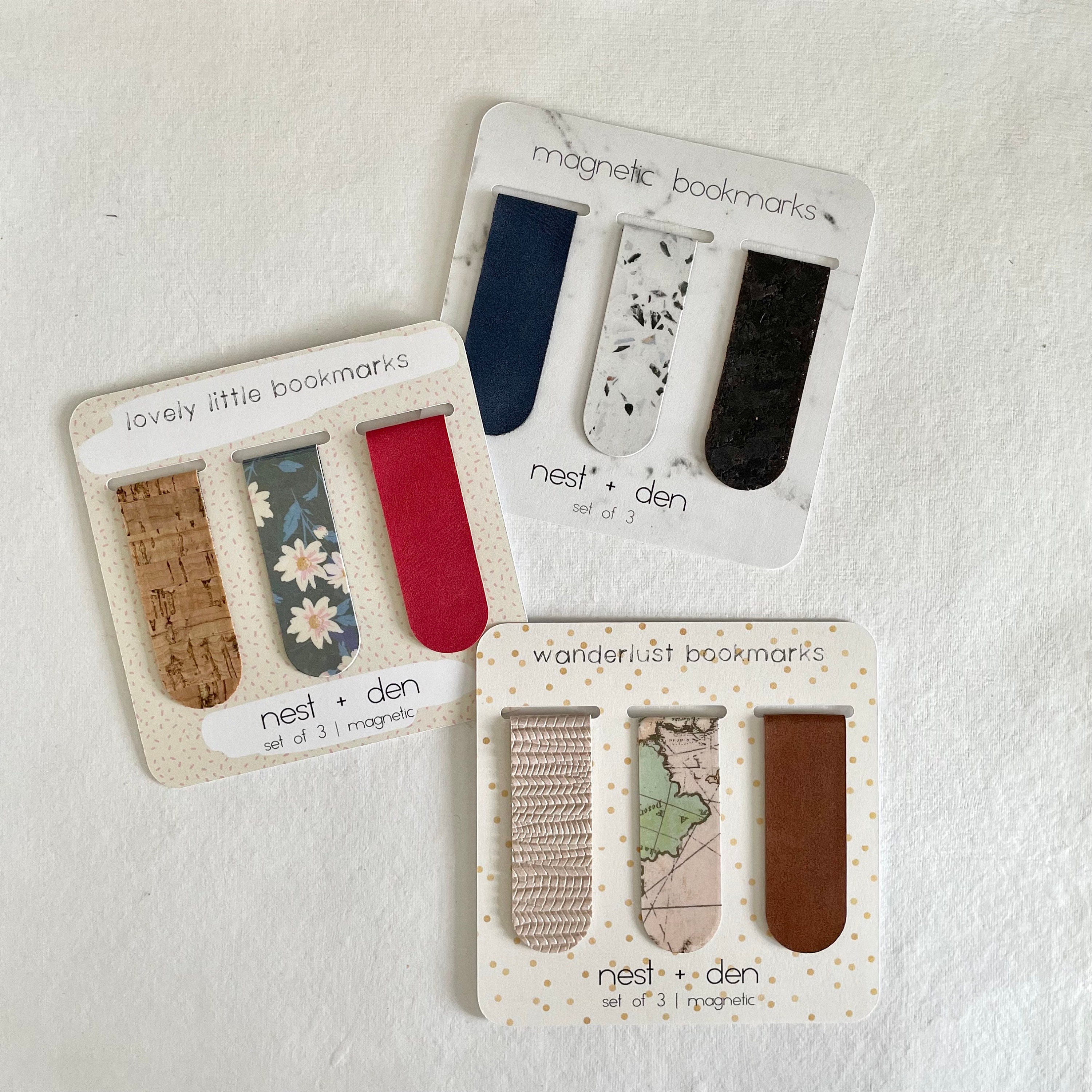 Cork Bookmark Set - Faux Suede Magnetic Bookmark for Men | Unique ...