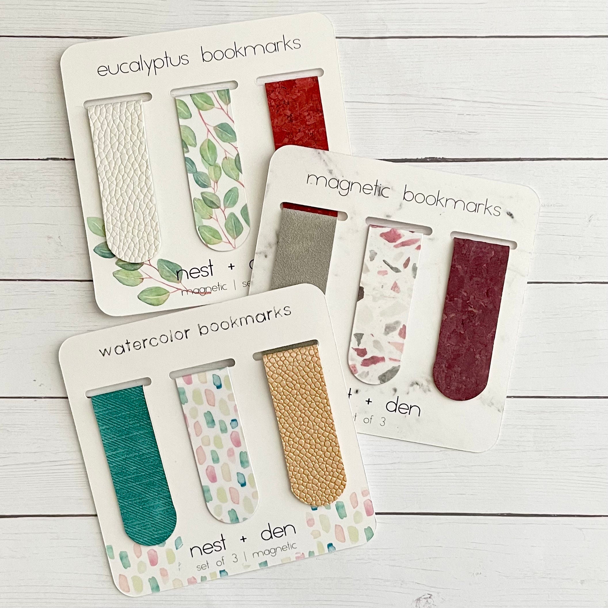 Cork Bookmark Set - Faux Suede Magnetic Bookmark for Men | Unique ...