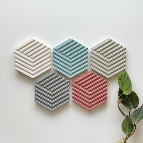 Hexagon Coasters - Etsy