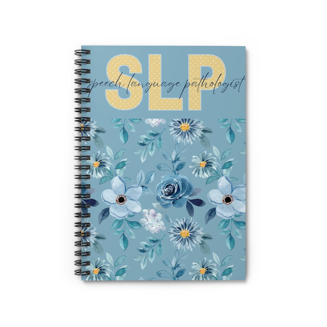 Floral SLP Spiral Notebook - Speech Language Pathologist Gift, Speech ...