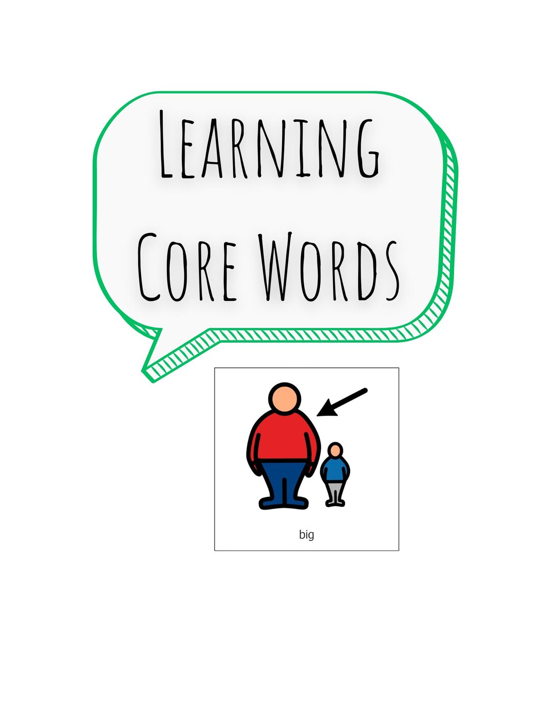 Modeling AAC Core Words - BIG Book, Speech Therapy Materials, SLP ...