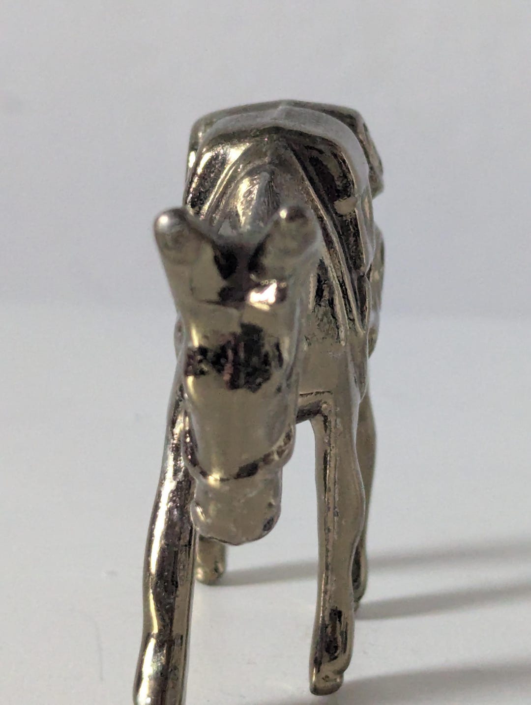 Vintage Solid Brass Donkey Figurine 7cm Heavy Paperweight Genuine Brass ...