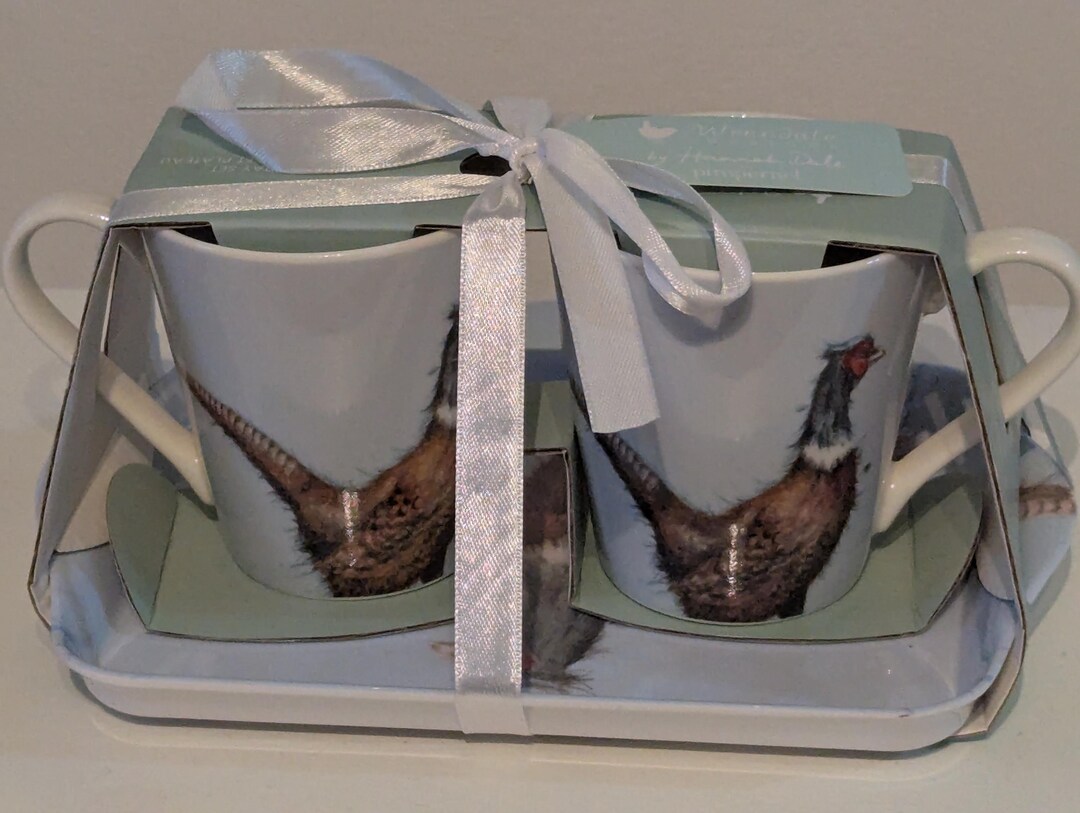 Wrendale Designs Pheasant Mug & Tray Set New Hannah Dale Country ...