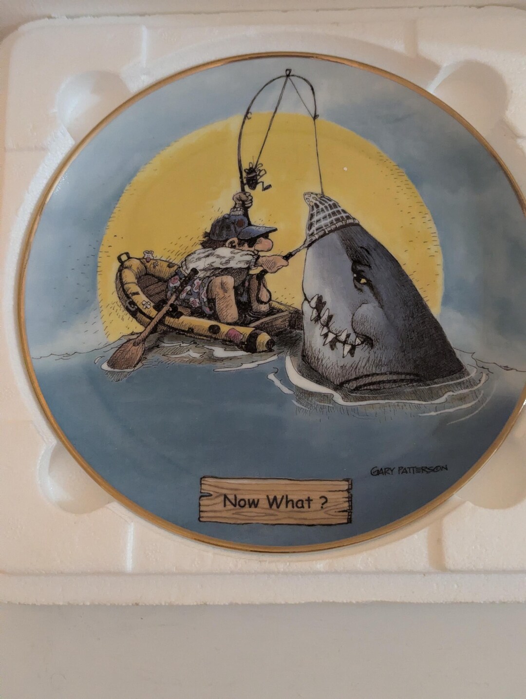 Gary Patterson “now What?” Plate – 22ct Gold Trim, 8" Collector Plate ...