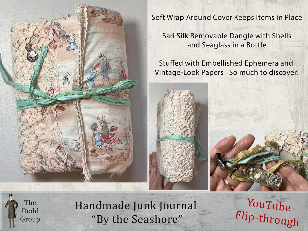 Handmade Junk Journal 2 Signatures by the Seashore French Theme ...