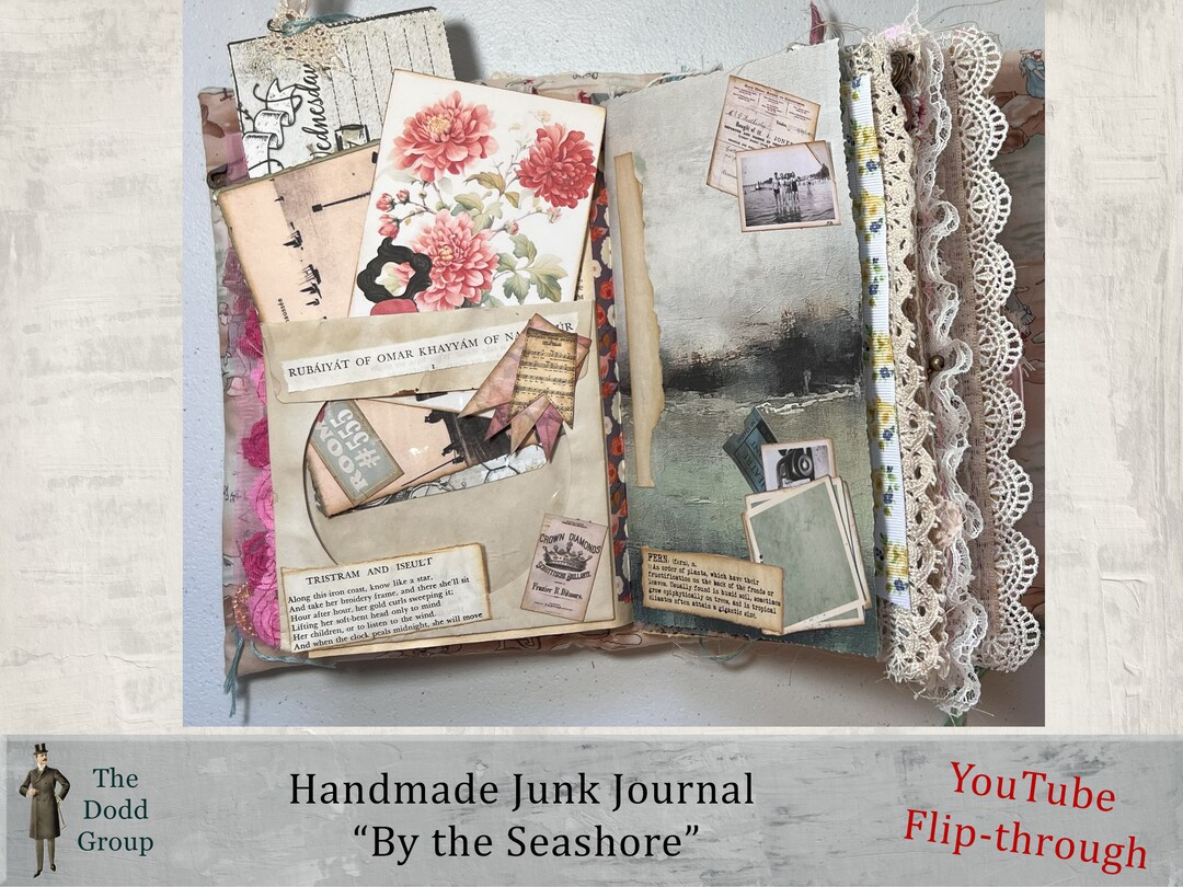 Handmade Junk Journal 2 Signatures by the Seashore French Theme ...