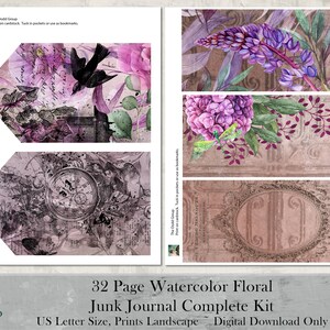 Digital Download Journal Kit Printable Backgrounds Vintage Journaling ...