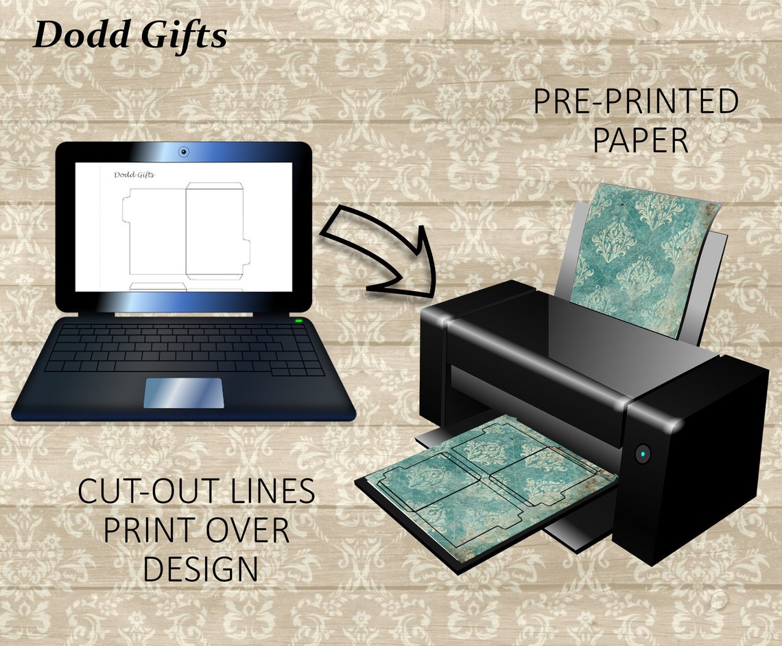 Print Over Design on Paper to Create Cutout Shapes Template - Etsy