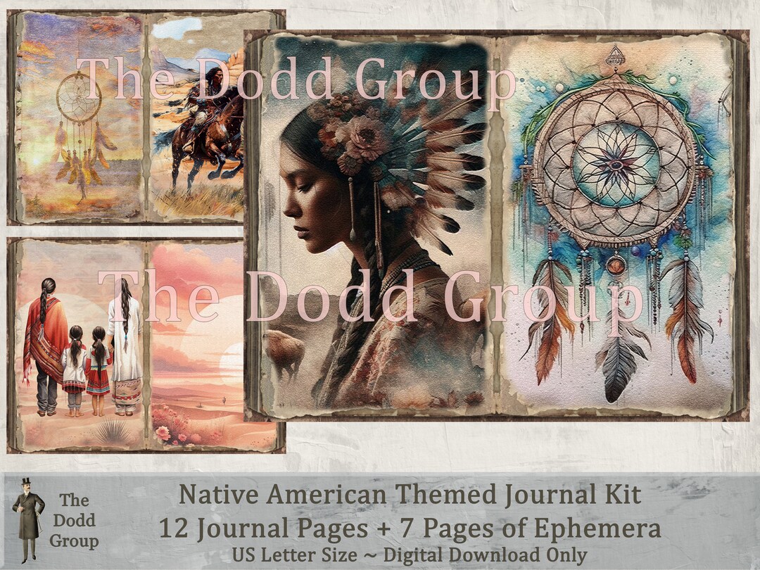 Native American Inspired Digital Junk Journal Kit With Ephemera ...