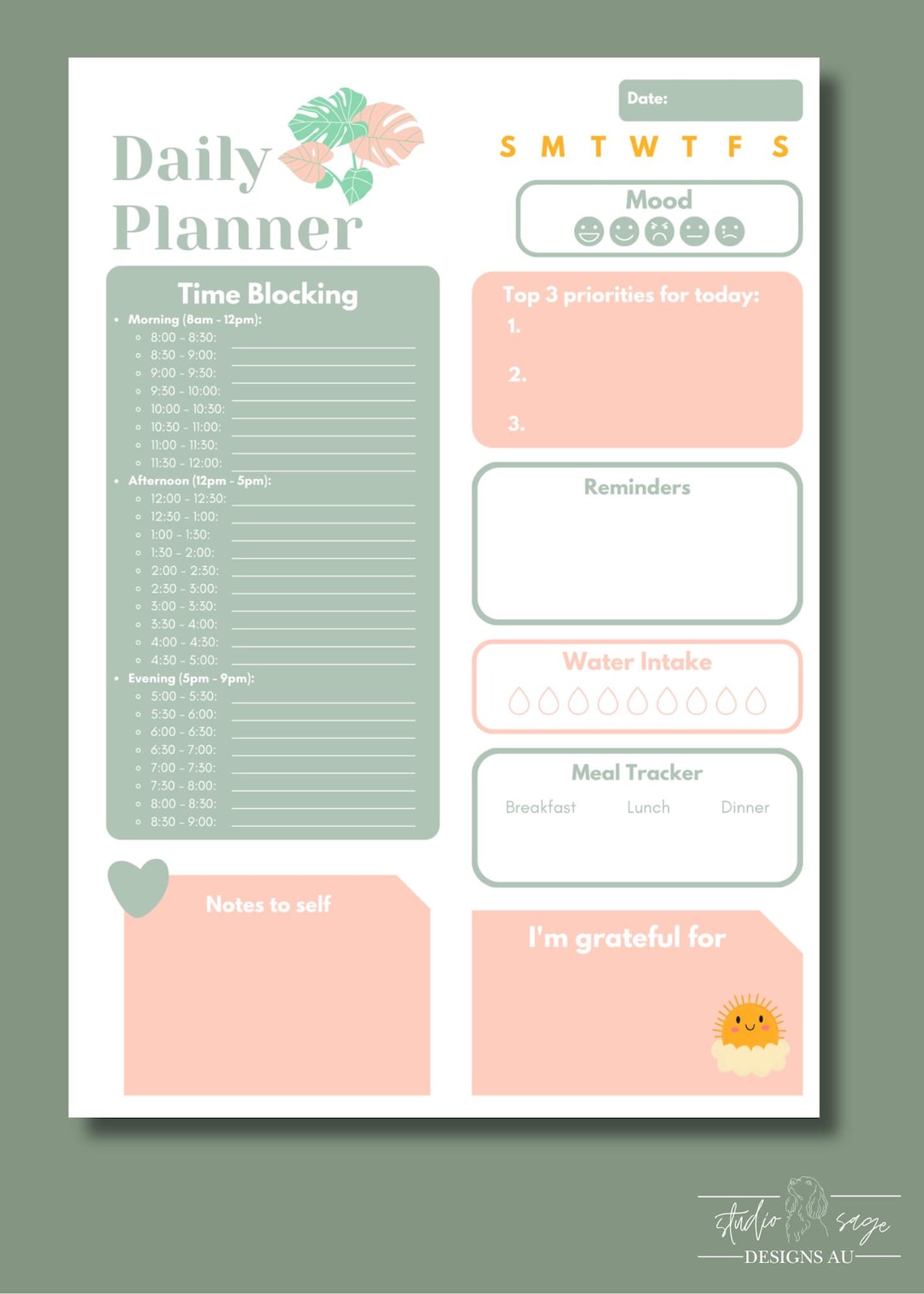 ADHD Daily Focus Planner – Printable PDF for Productivity & Focus ...
