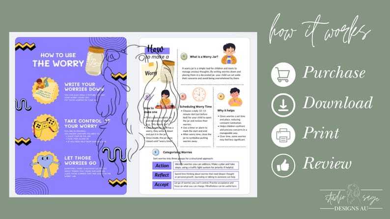 Worry Jar Poster & Instructions Sheet – Printable Mental Health Tool ...