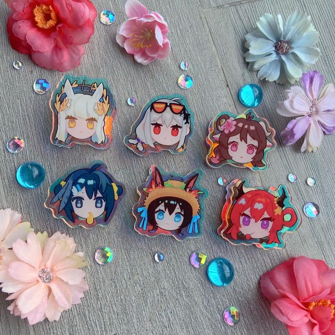 Arknights Summer Skin Chibi Acrylic Clips - Etsy