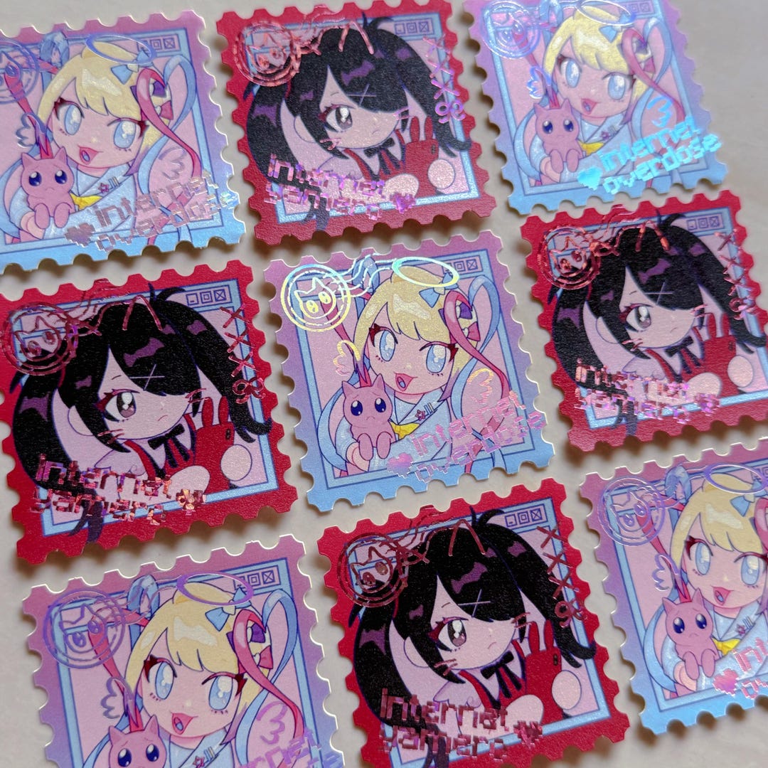 Needy Girl Overdose Kangel Ame Chan Hot Stamp Sticker Needy Streamer ...