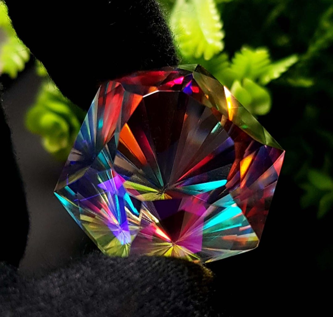 Rainbow Mystic Topaz Silver Pendant: Faceted Gemstone Jewelry Making ...