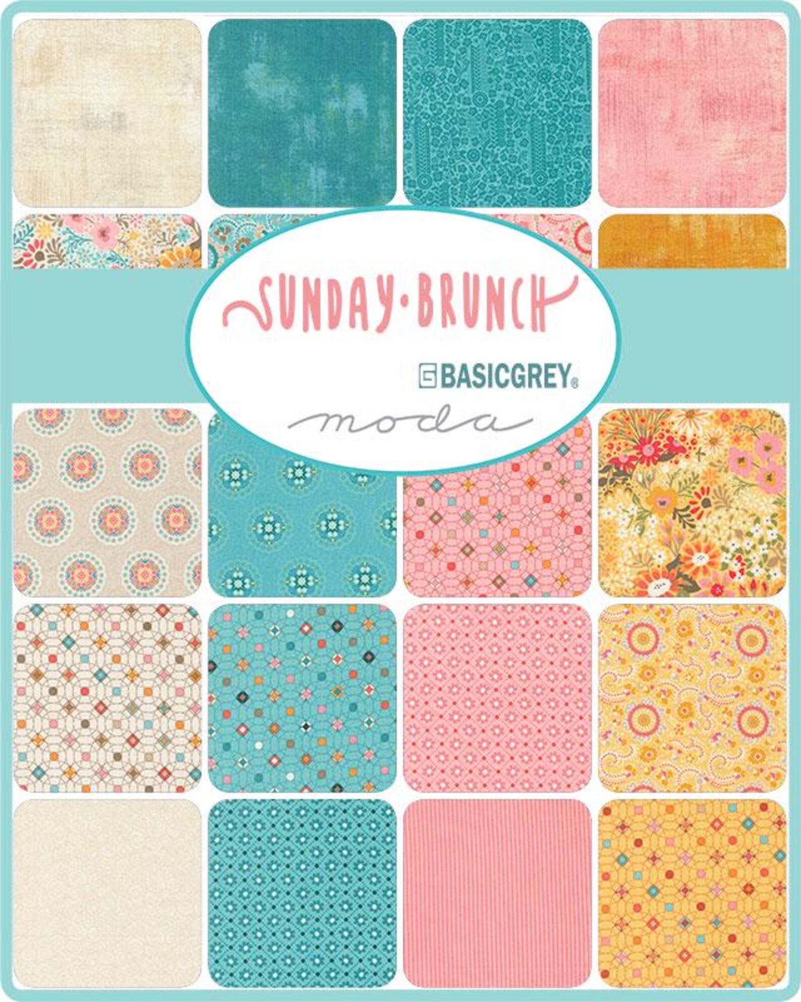 Sunday Brunch Spritzer 30753-11 by Basic Grey for Moda. Sold in 1/2 ...