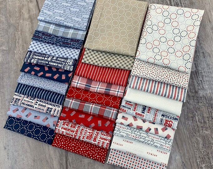 Stateside Fat Quarter Bundle by Sweetwater for Moda Fabrics. Contains ...