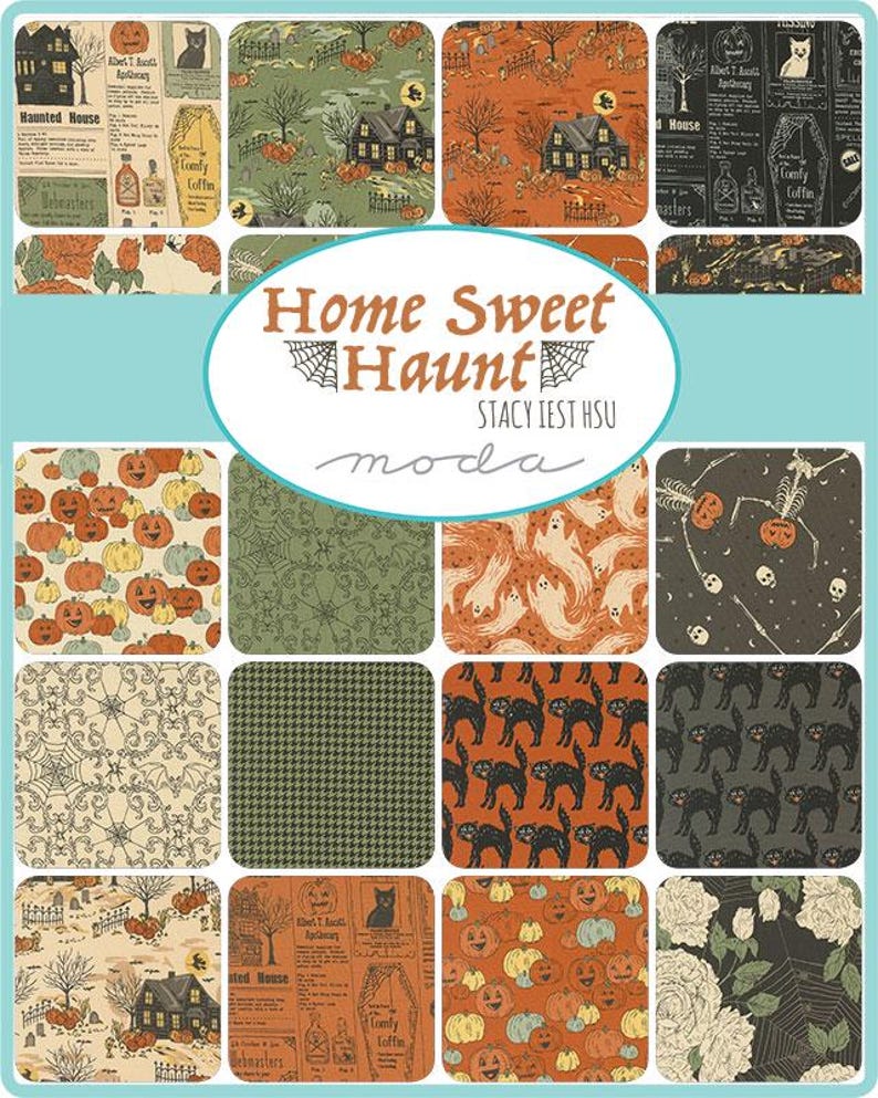 Home Sweet Haunt Pumpkin 29012-14 by Stacy Iest Hsu for Moda. Sold in 1 ...